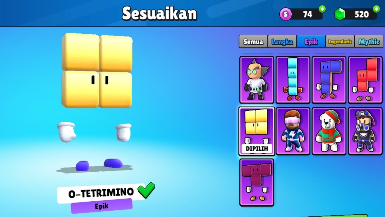 SKIN TERAKHIR TETRIS YANG KE 7 KU DI STUMBLE GUYS.. ‼️- Stumble Guys ...