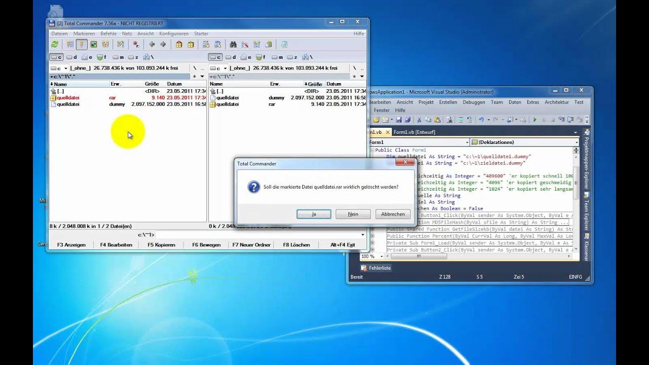 kopieren mit vbnet und backgroundworker 2/2 - YouTube