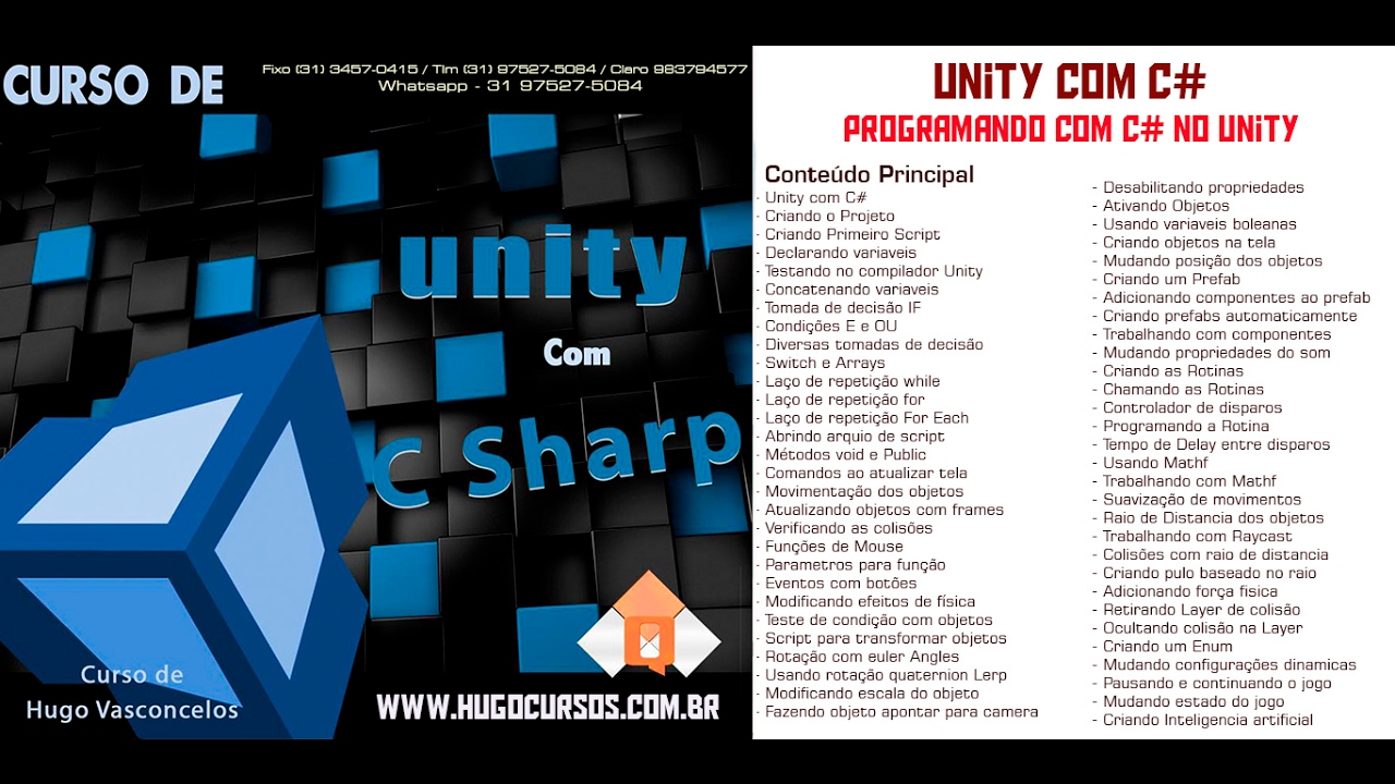 Curso de Unity com C# - Aula 04 - Declarando variaveis - YouTube