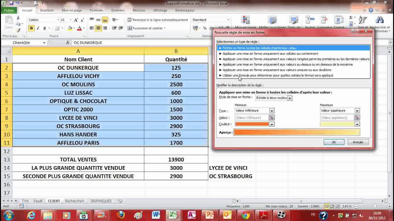 Format Conditionnel Excel - YouTube