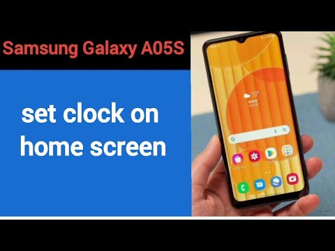 How to set clock on home screen, Samsung Galaxy A05S me time set kaise ...