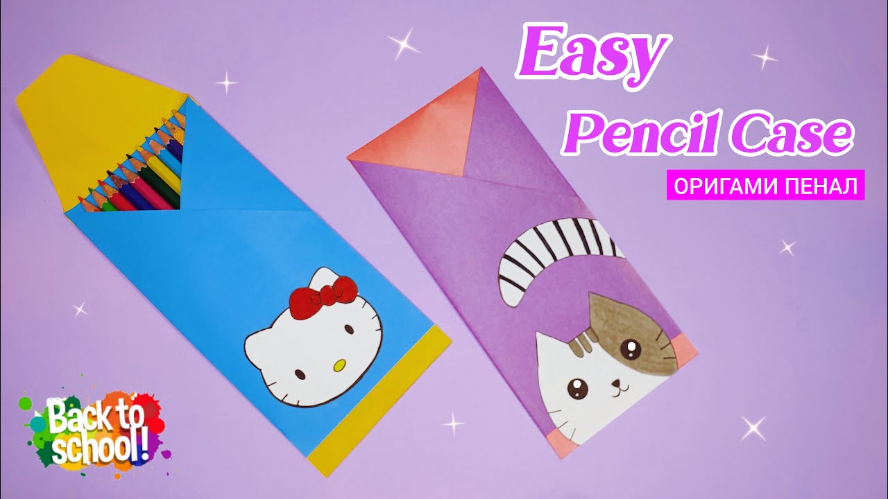DIY Paper Pencil Box || Origami For Beginners, Easy & Practical - YouTube
