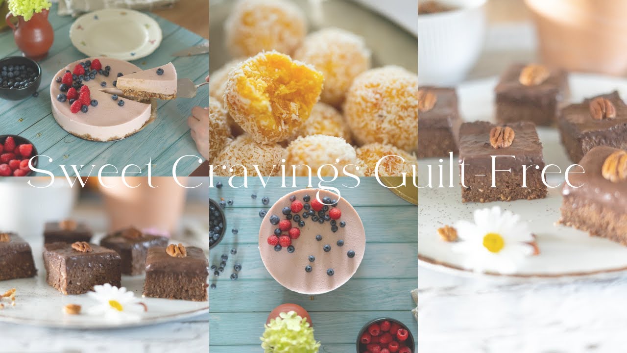 Healthy Sweet Cravings: 3 Guilt-Free Recipes 🎂🍫🧁 - YouTube