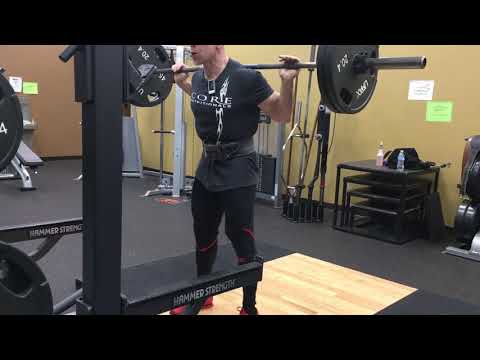 Kurt Weidner finishing set of Squats 225 lbs x 42 reps