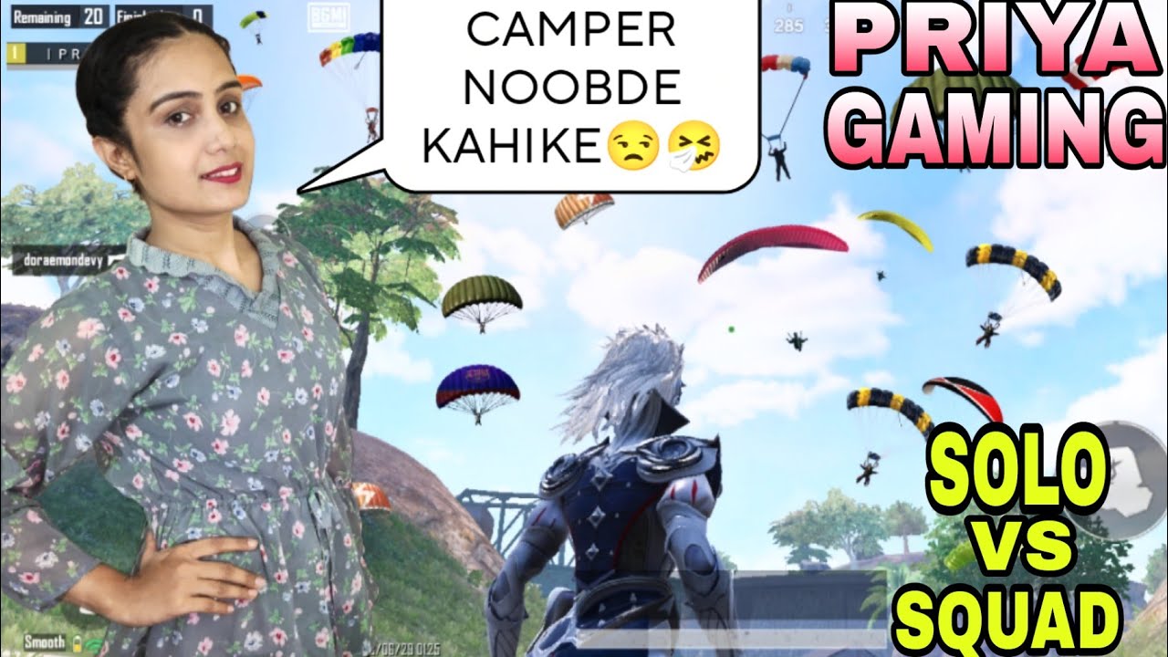 Solo vs squad bgmi | intense gameplay | Priya gaming - YouTube