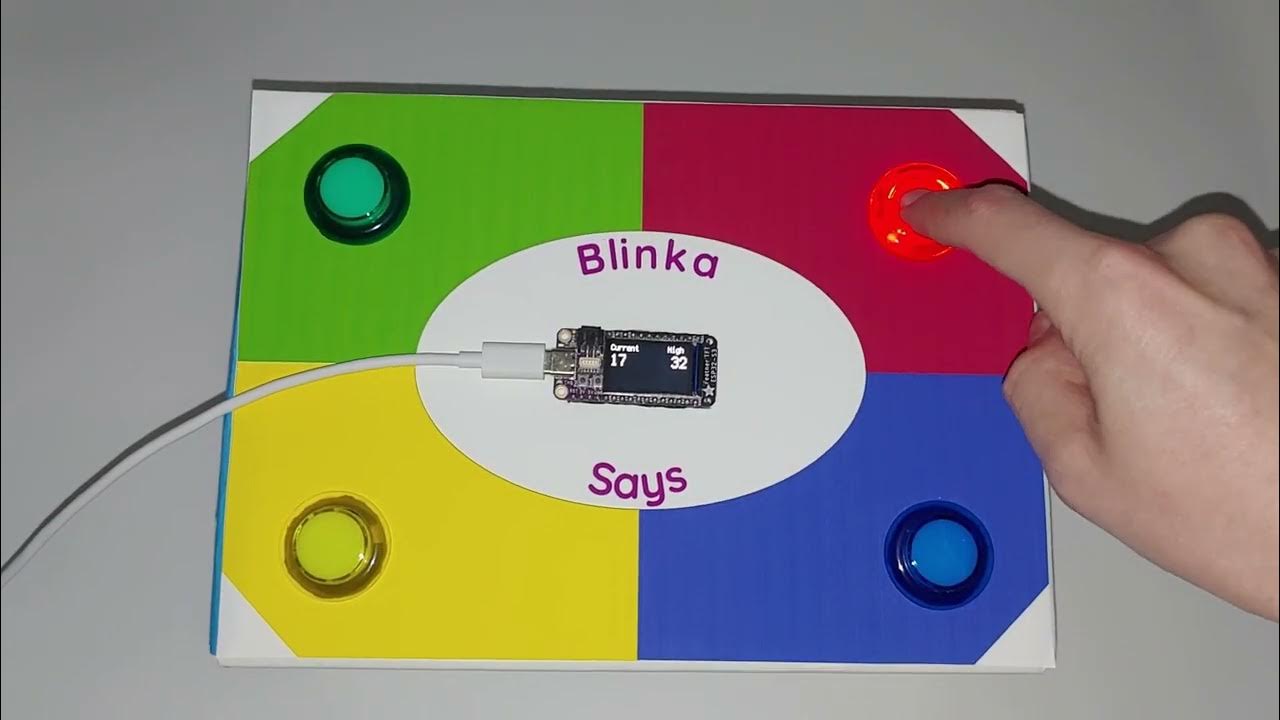 Blinka Says CircuitPython Game in a Cardboard Box #adafruit #circuitpython - YouTube