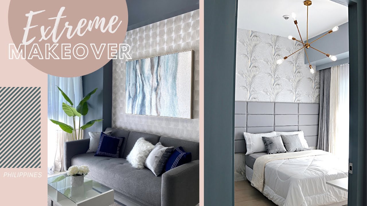 EXTREME CONDO MAKEOVER: How to design a 1 Bedroom Unit (aesthetic room ...