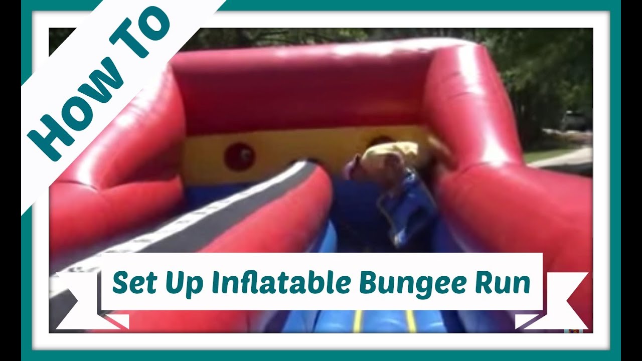 How to set up the Inflatable Bungee Run - YouTube