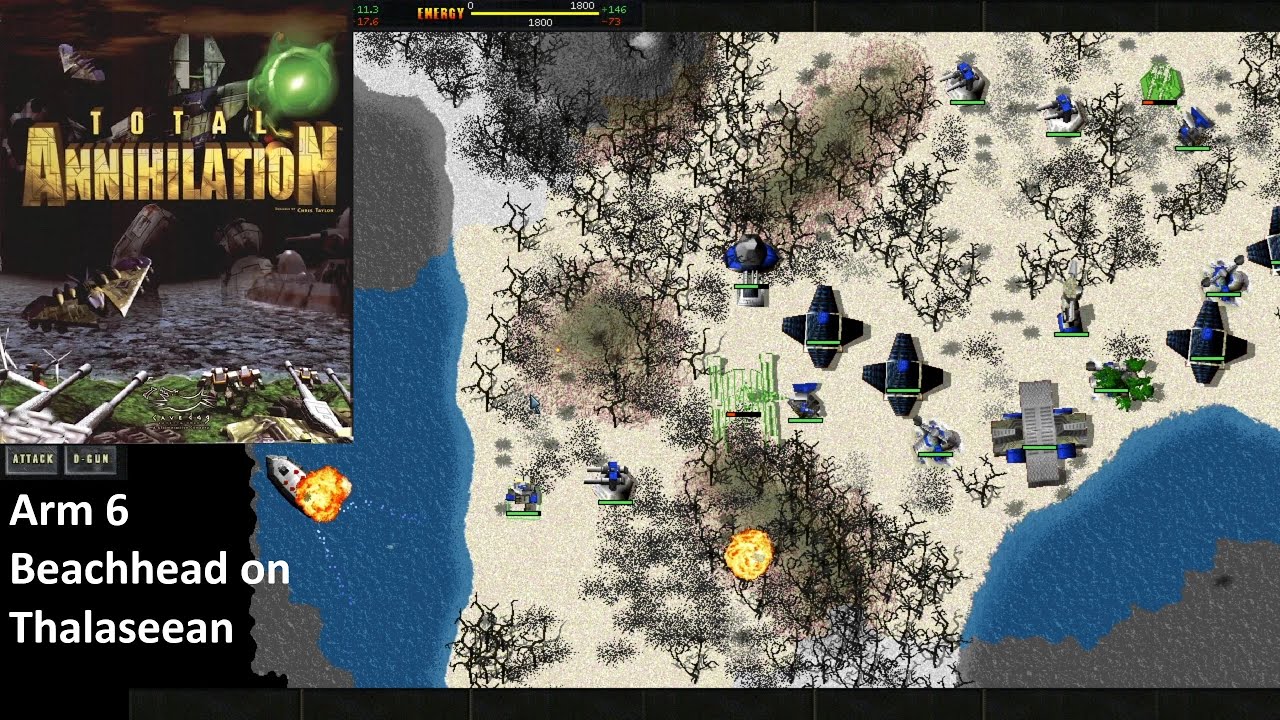 Total Annihilation: Arm Campaign. Mission 6 with commentary - YouTube