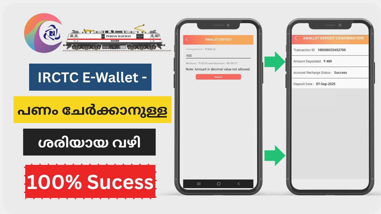 IRCTC E-Wallet: How to Add Money | IRCTC ഇ-വാലറ്റിൽ പണം എങ്ങനെ Correct ...