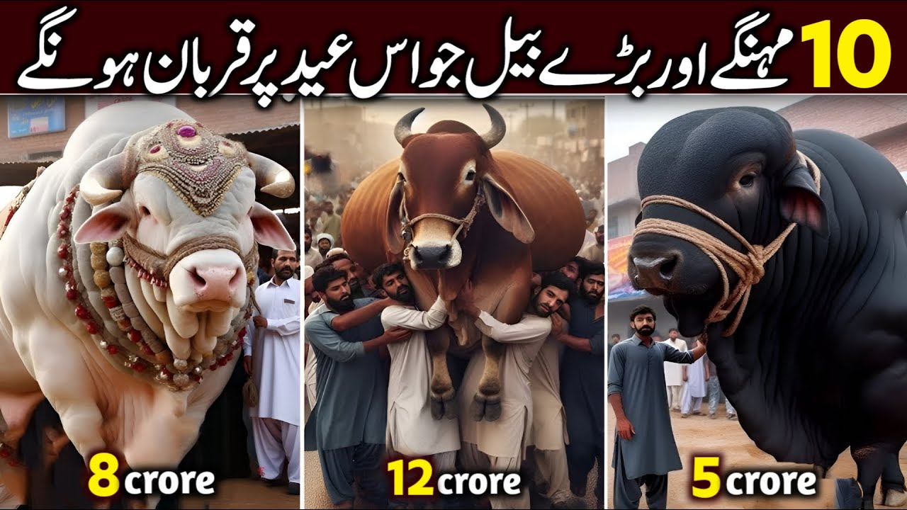 10 Most Expensive Qurbani Bulls in Pakistan | Biggest Bulls on Eid ul ...