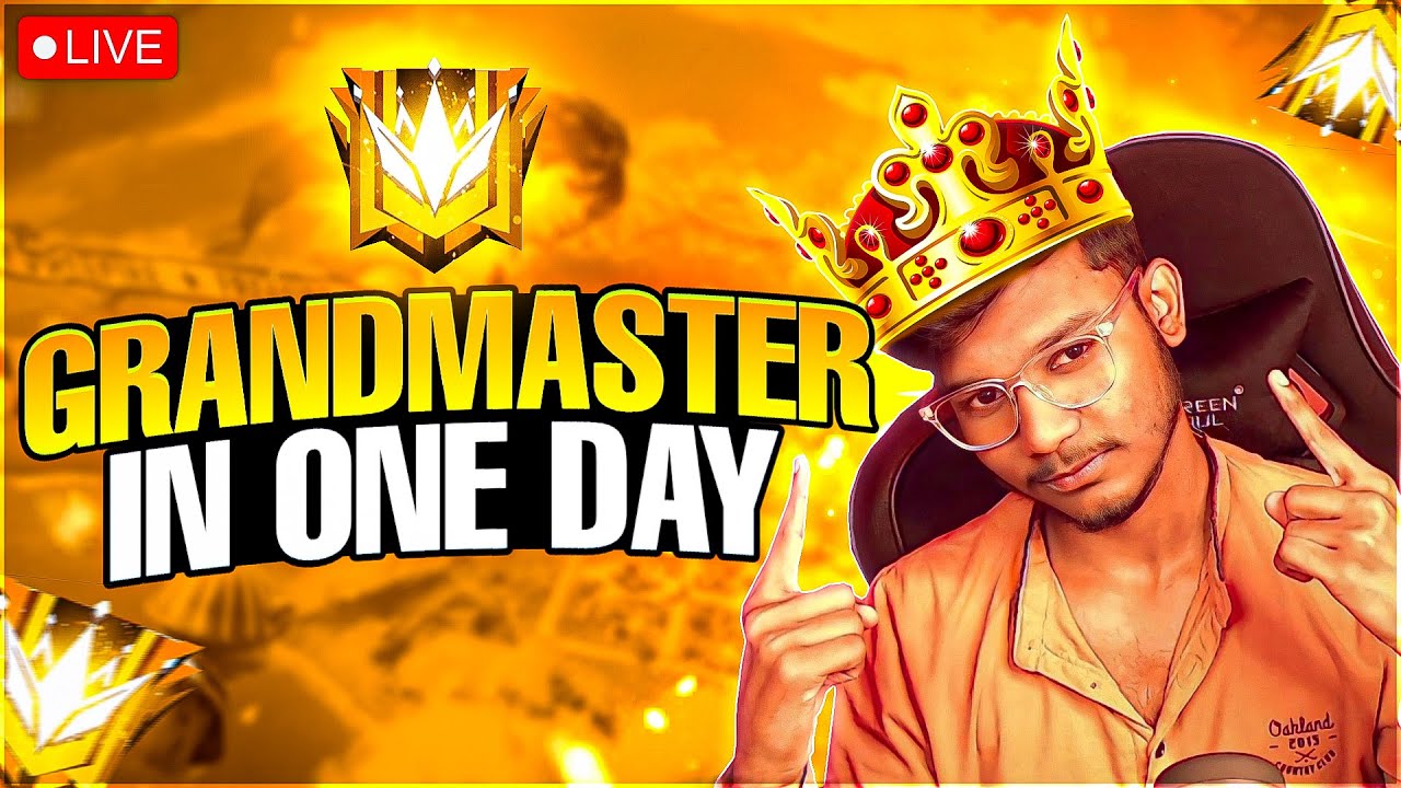 GRANDMASTER REGION LIVE 24 HOURS RANK PUSHING🔴 #totalgaming #gyangaming ...