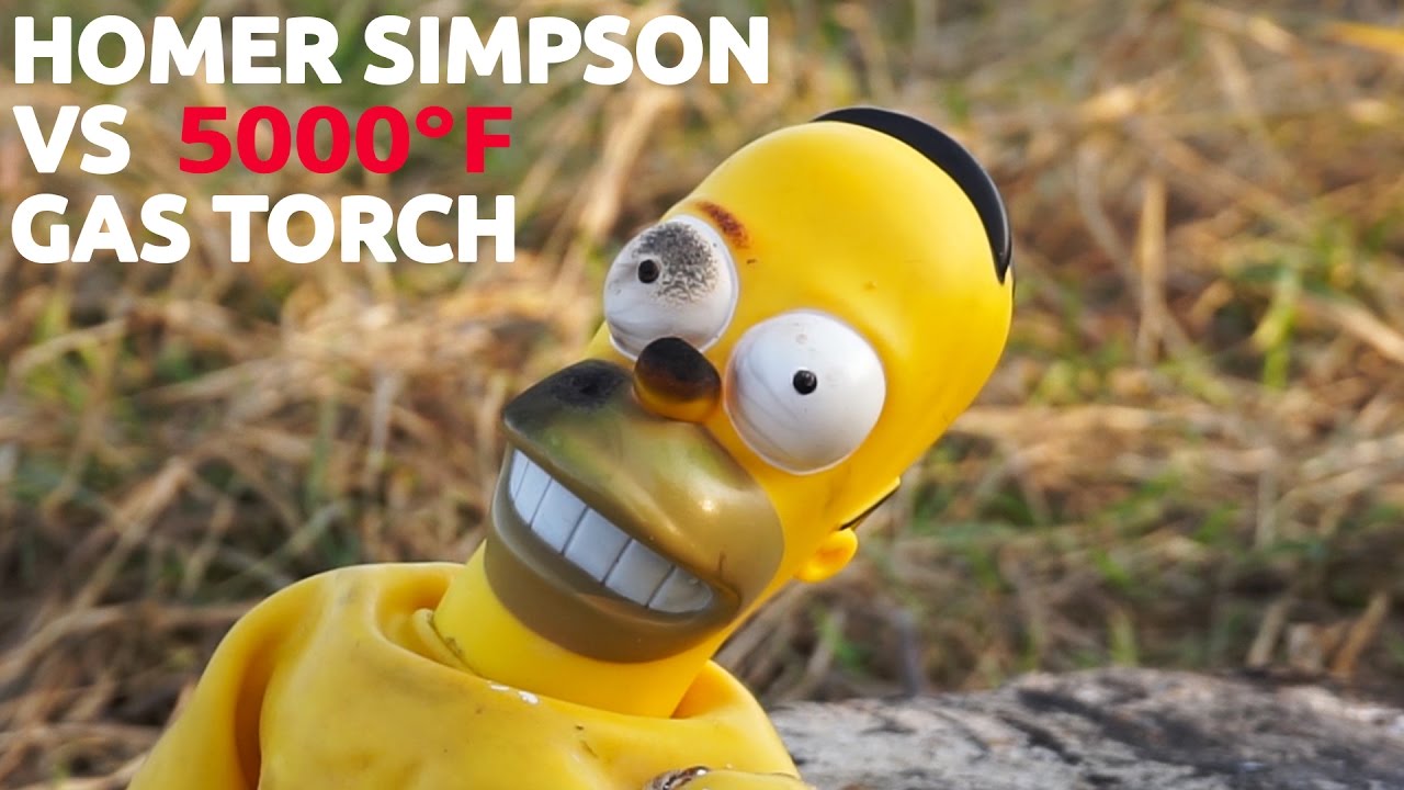 HOMER SIMPSON vs GAS TORCH - YouTube