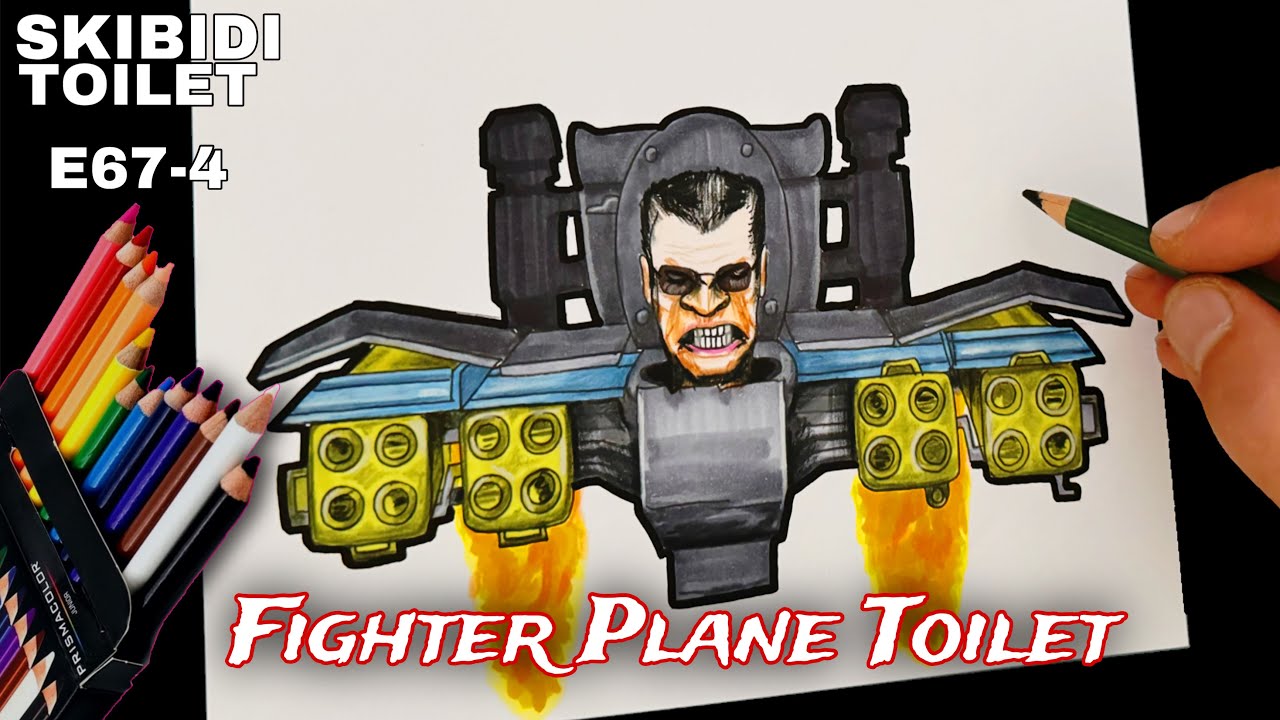 Como Dibujar a ( FIGHTER PLANE TOILET ) Episode 67 | drawing skibidi ...