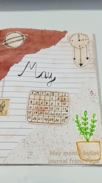 May month bullet journal front Page ideas #cutiearts #journal #diy ...