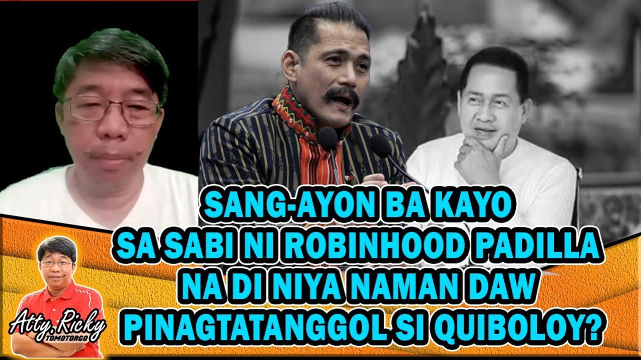 Sang Ayon Ba Kayo Sa Sabi Ni Robinhood Padilla Na Di Niya Naman Daw