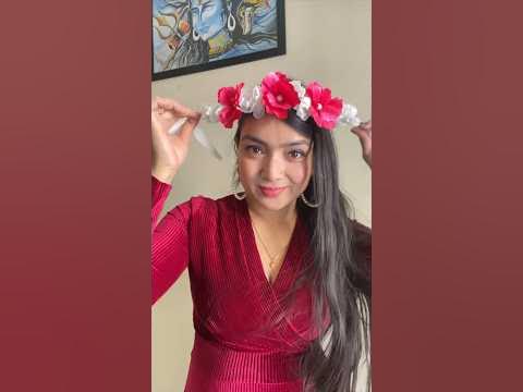 DIY TIARA || using ghr ke fool 🌸#diy #viral #handmade #scratch - YouTube