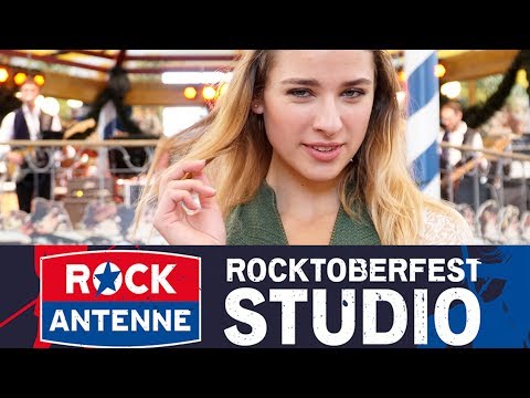 Das Wiesn Playmate im Rocktoberfest Studio von ROCK ANTENNE