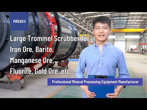 Large Trommel Scrubber for Iron Ore, Barite, Manganese Ore washing ...