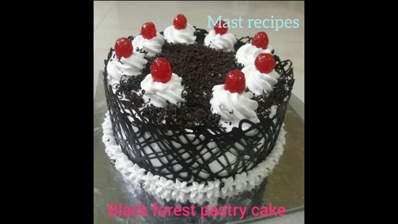 black forest pastry cake recipe | how to make simple black forest ...