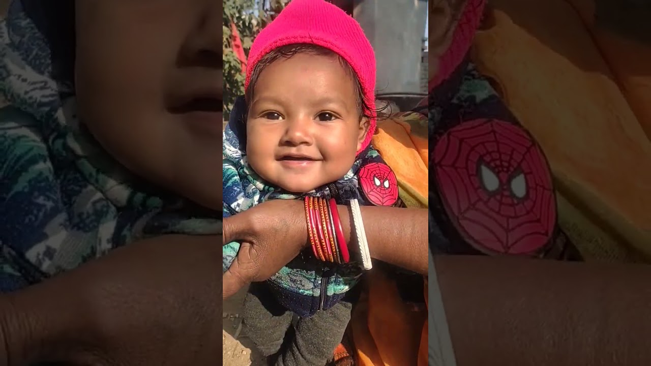 smiley face cute baby aabha patel in morning time - YouTube
