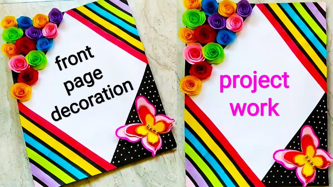 Project work/ new front page decoration - YouTube