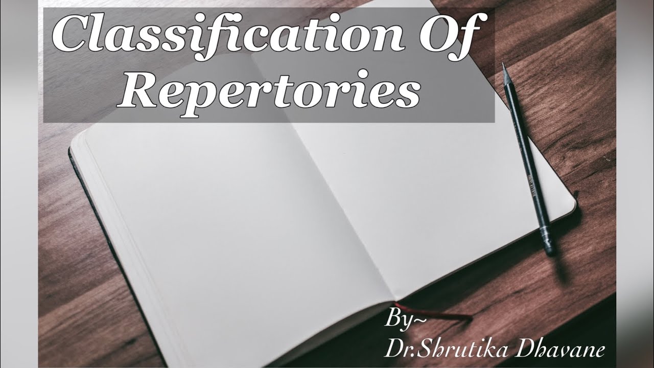 Classification Of Repertories - YouTube