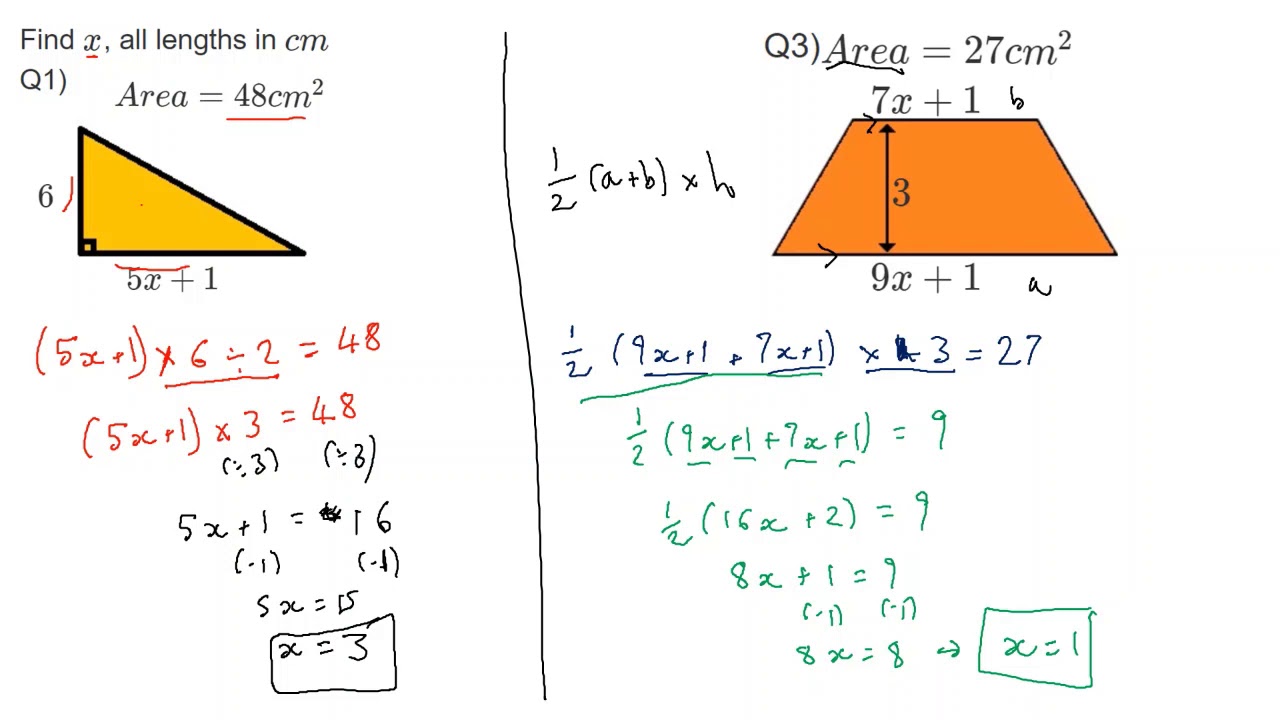 Year 10 Equations from Geometry - YouTube