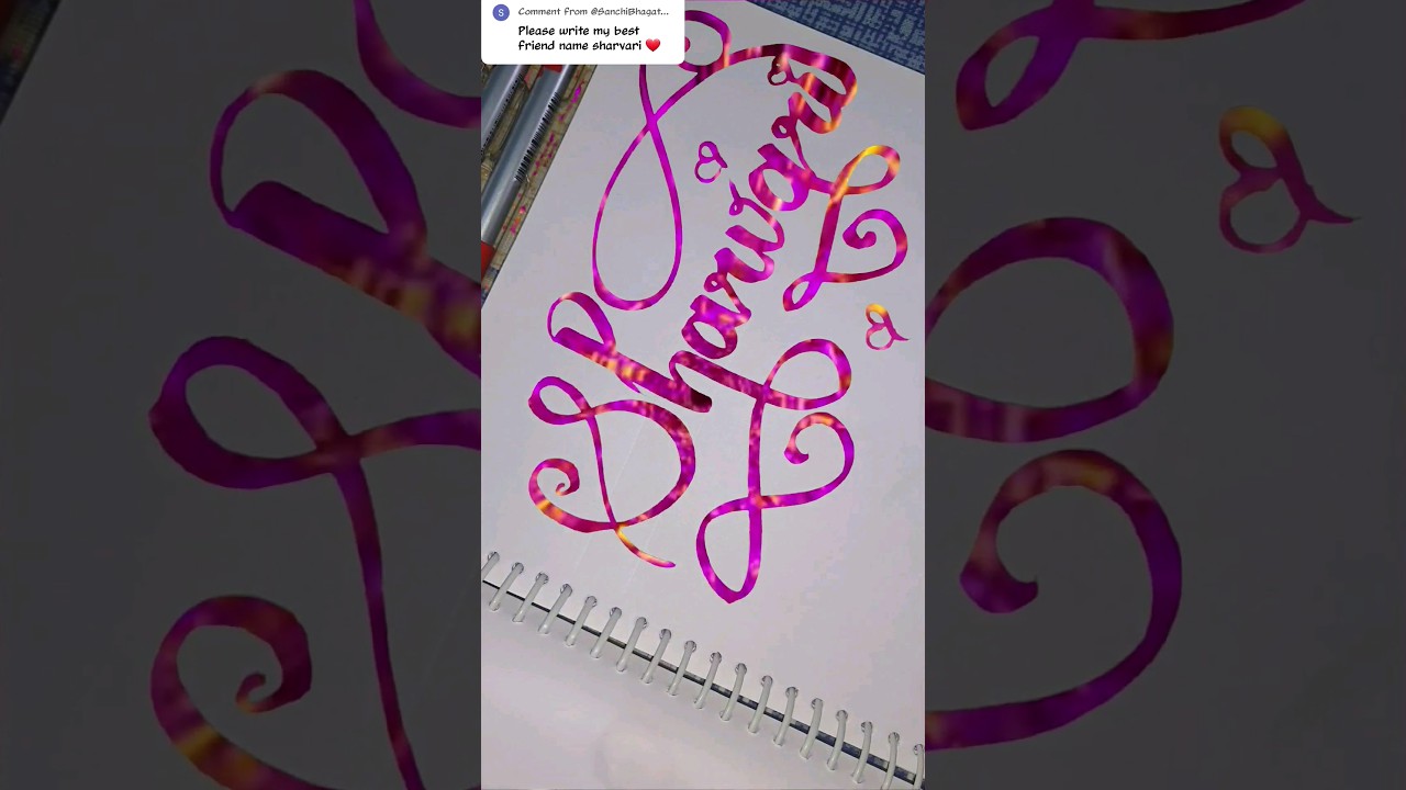 SHARVARI🥰🥰 #calligraphy #name #trending #ytshorts #explore #viral # ...