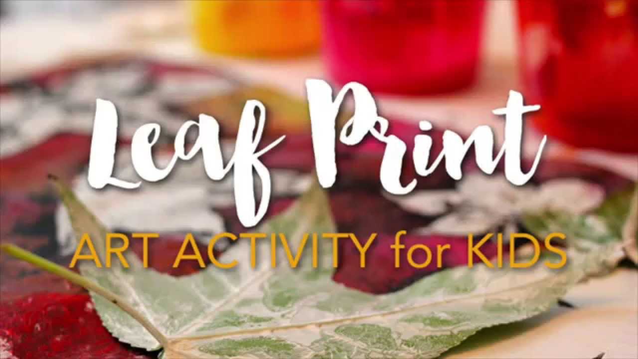 Leaf Print Activity for Kids - YouTube