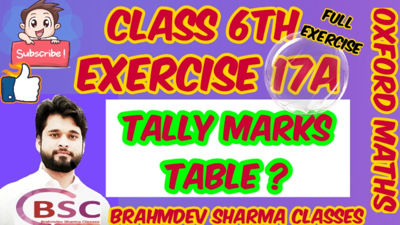class 6 exercise 17A | How to make frequency table| Tally marks ...