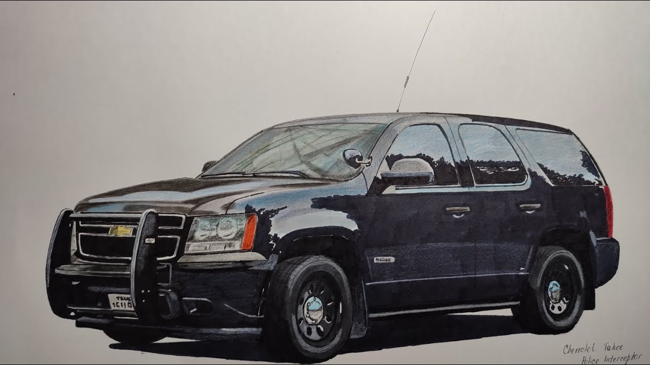 Drawing Chevrolet Tahoe Police Interceptor - YouTube