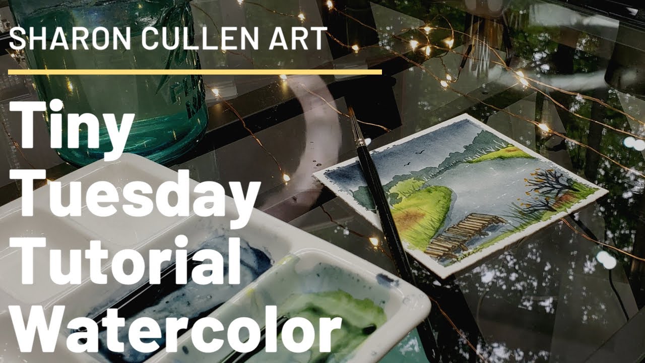 Rickety Dock Watercolor--Tiny Tuesday Tutorial - YouTube