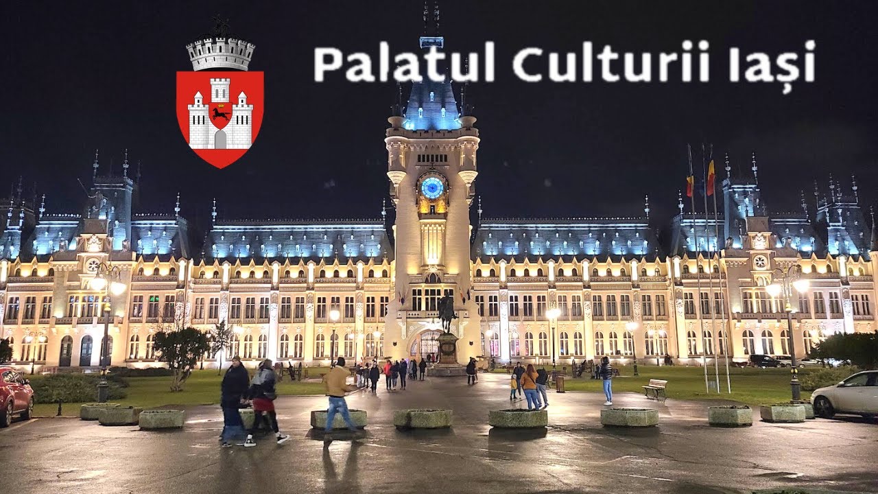 (4K) Palatul Culturii Iasi - Noaptea - YouTube