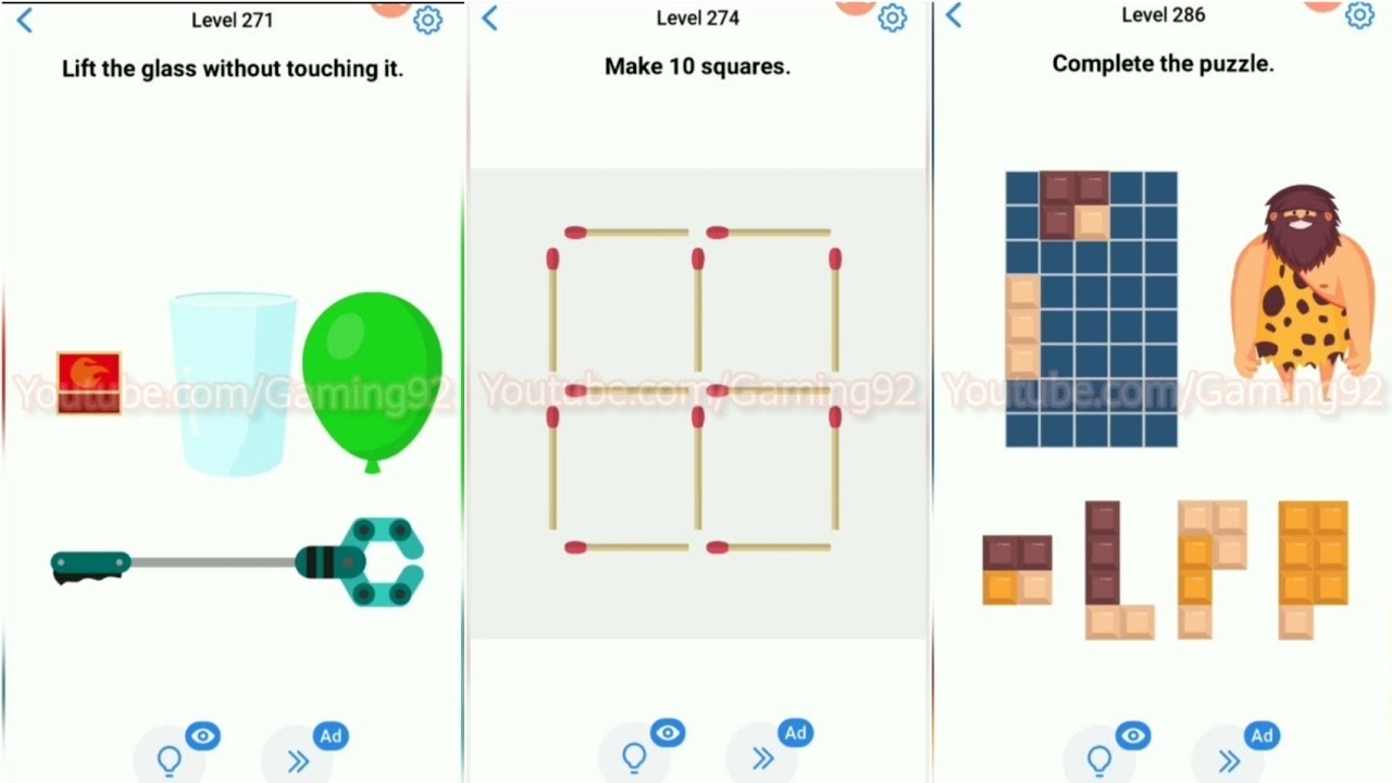 Easy Game Level 271 to 290 | Easy Game Brain Test Tricky Mind Puzzle ...