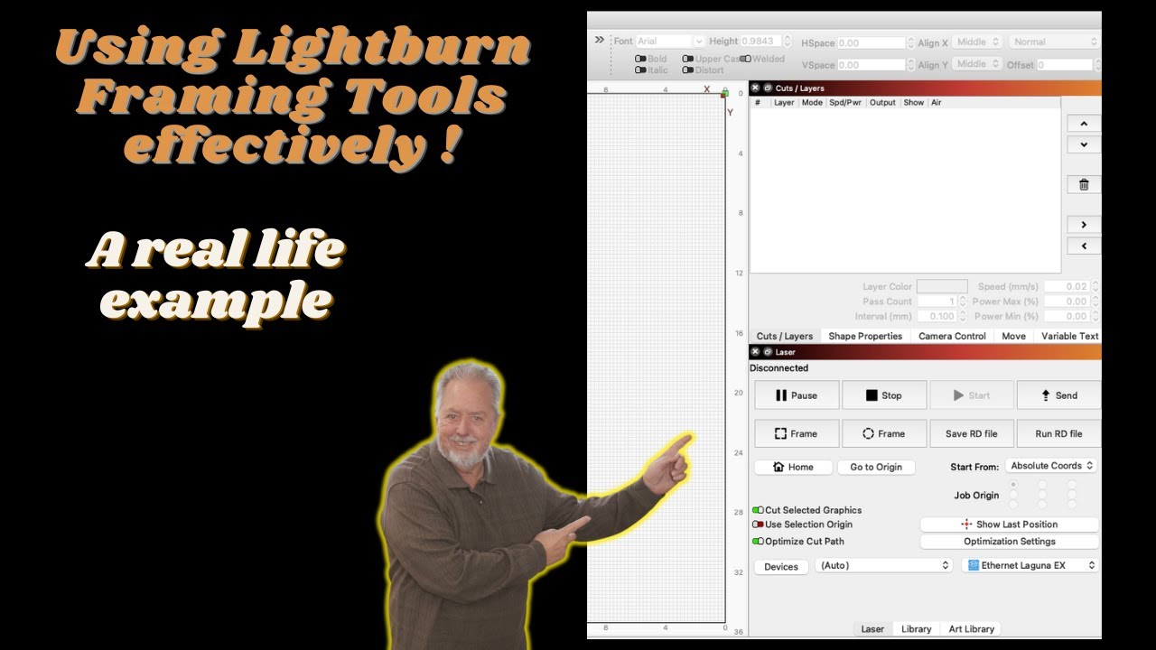 How to use the Extent and Rubber Band Framing Tool to Get Results You Want in Lightburn - YouTube