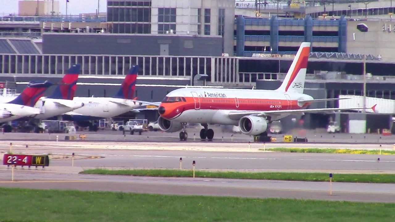 Pacific Southwest Airlines Heritage Livery A319 @ MSP 7-31-2016 - YouTube
