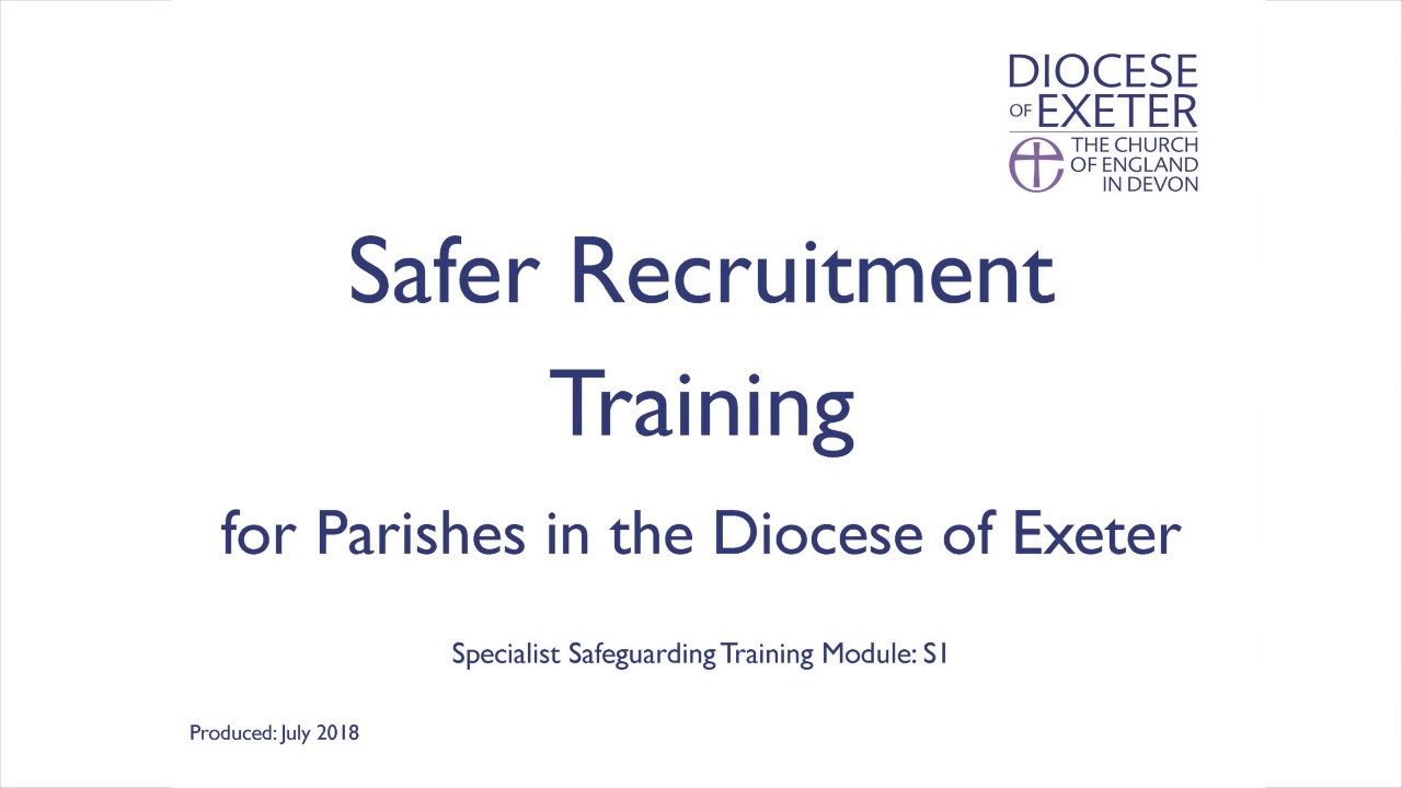 Safer recruitment training video for parishes in Devon - YouTube