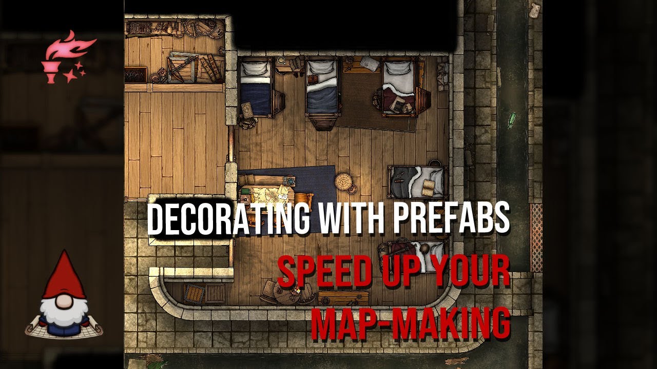 How to DECORATE A ROOM FAST using prefabs in Dungeondraft! - YouTube