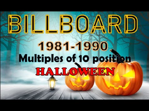 Billboard on Halloween (1981-1990 - Multiples of 10 position) - YouTube
