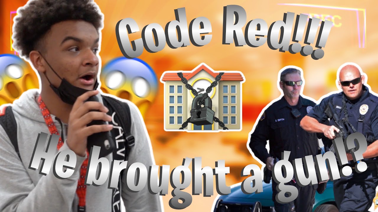CODE RED AT SCHOOL! SOMEONE BROUGHT A GUN!? - YouTube