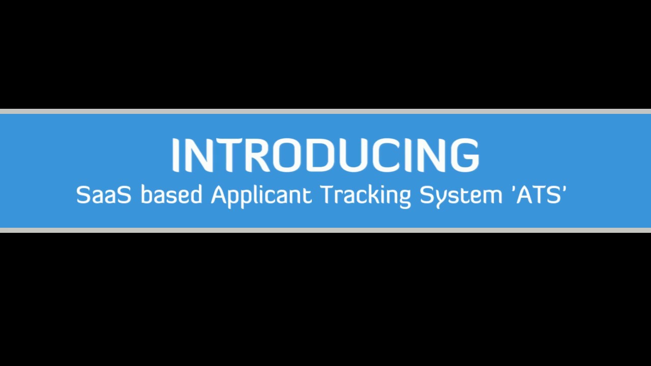 SaaS based Applicant Tracking System - YouTube