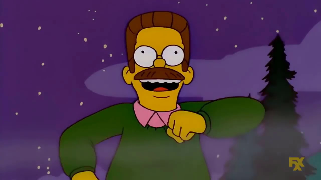 The Simpsons Clip : Ned Flanders takes revenge on the Simpsons - YouTube
