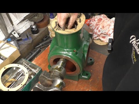 Stuart Engine Restoration Part 8 B Crank Shaft Install - YouTube