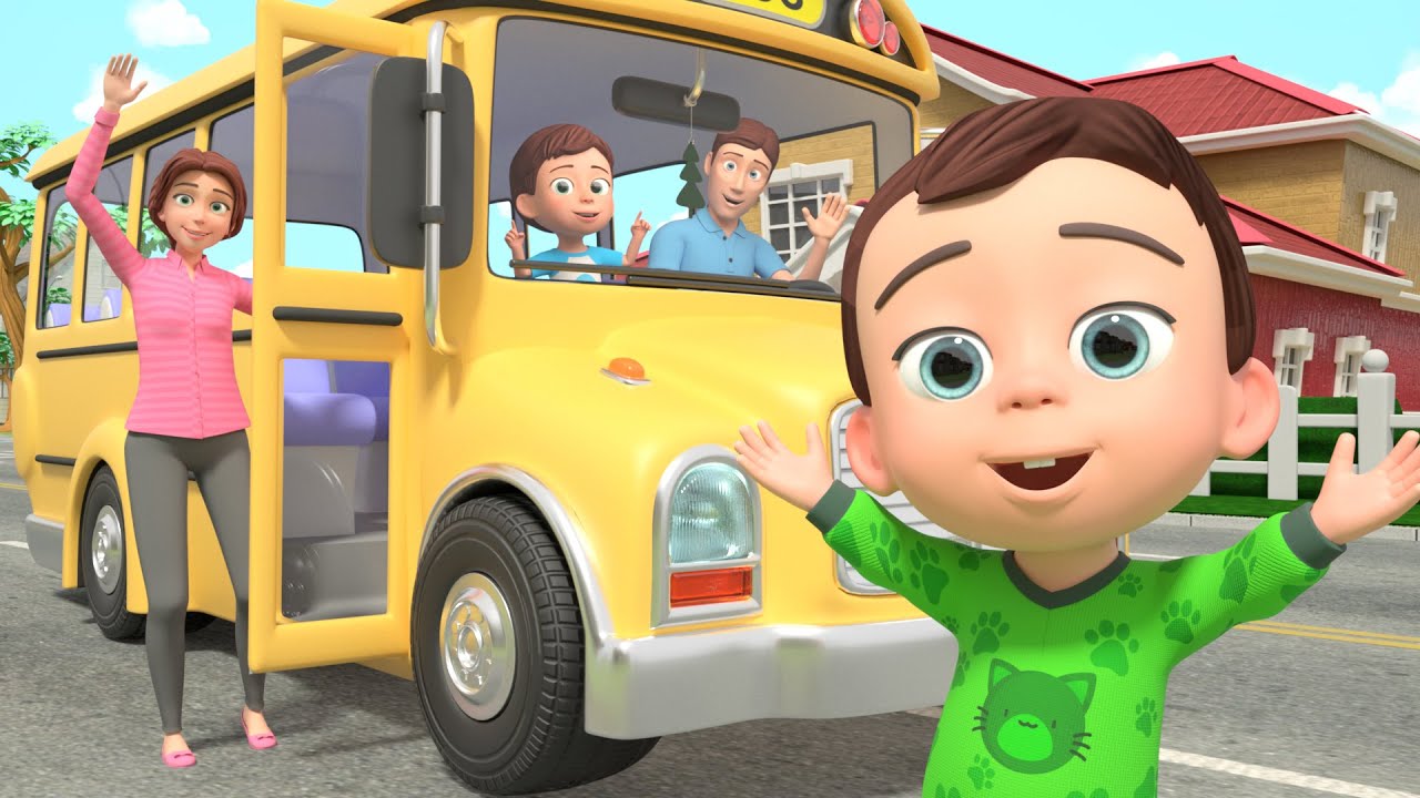 Wheels on the Bus Song (Yellow Bus Edition) - Children Toddler Songs ...