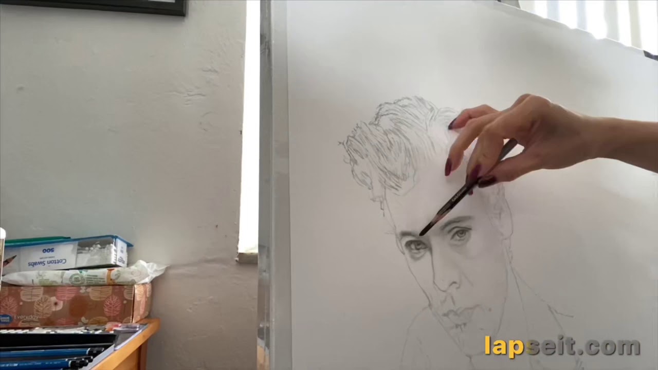 Charcoal pencil graphite Harry styles - YouTube