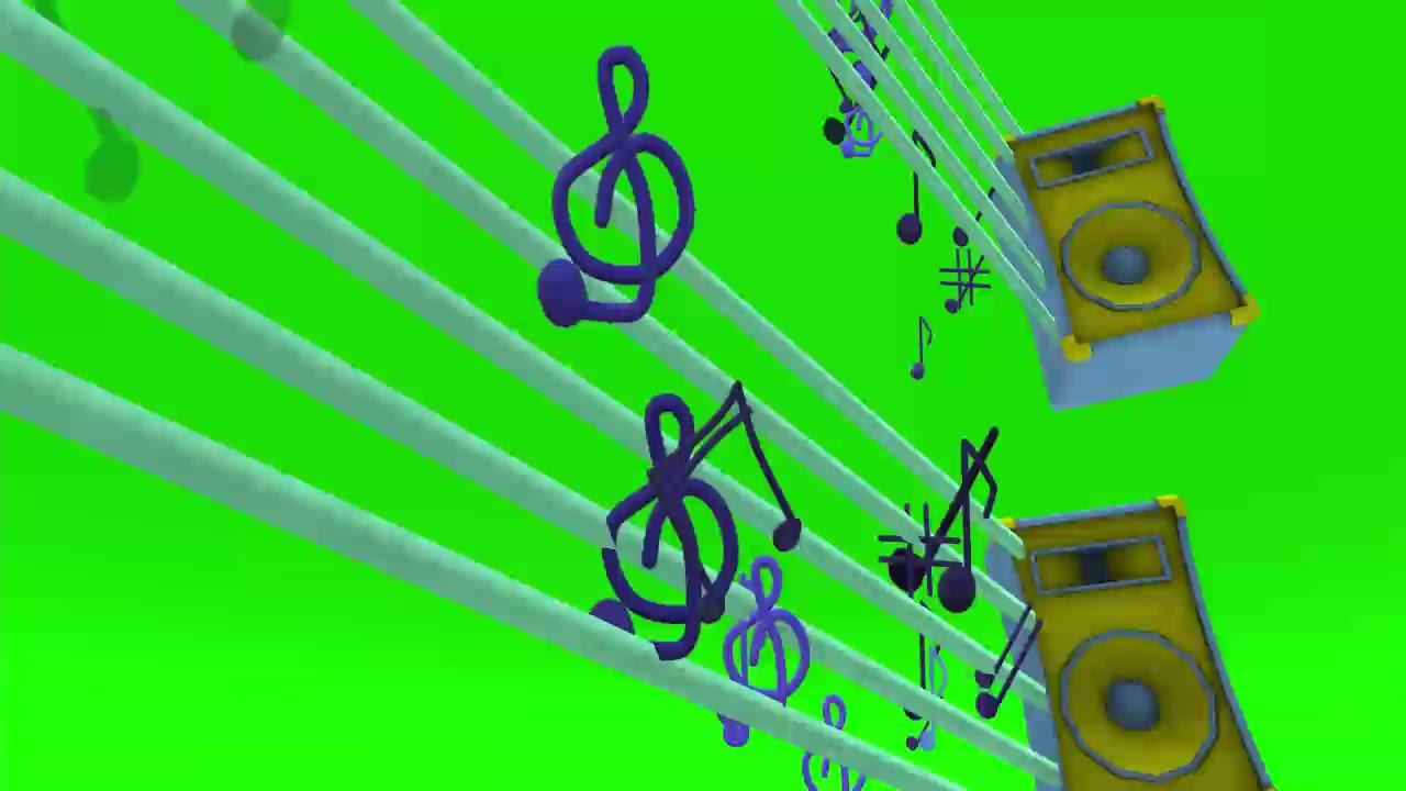Green Screen Clips - Music Notes on Score 13 - YouTube