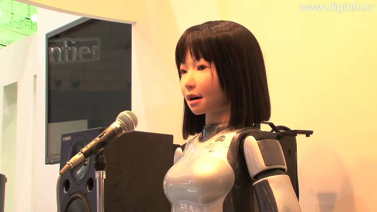 歌声合成ソフト VOCALOIDを使った 歌を歌うロボット「未夢(ミーム)」 : DigInfo - YouTube