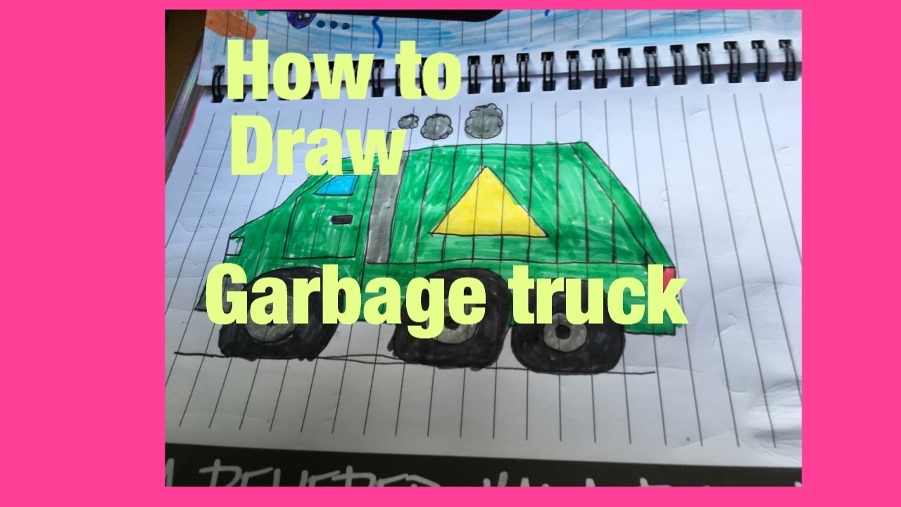 How to draw a garbage truck - YouTube