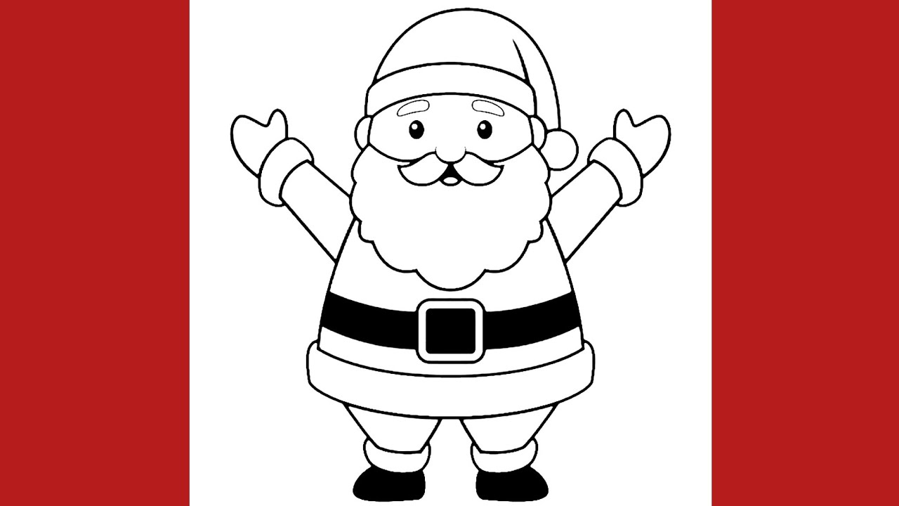 Kolay ve Sevimli Noel Baba Nasıl Çizilir🎅🏻 How to Draw Santa Claus ...